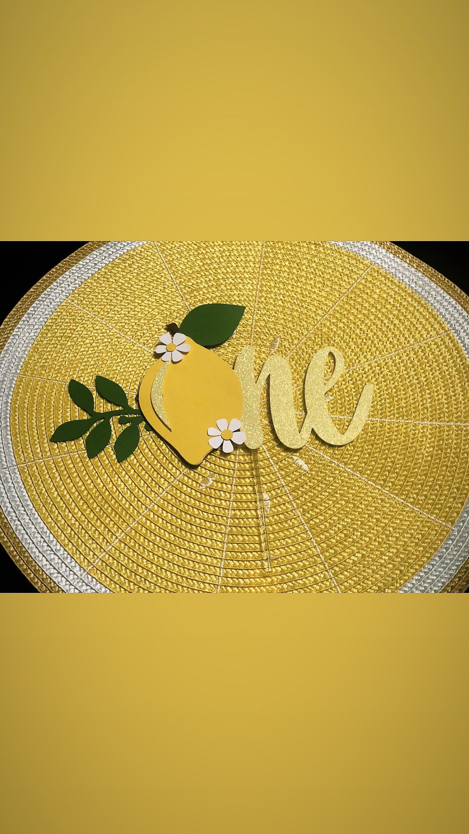 Lemon Cake Topper One Year Old Cake Topper Lemon Party | Etsy