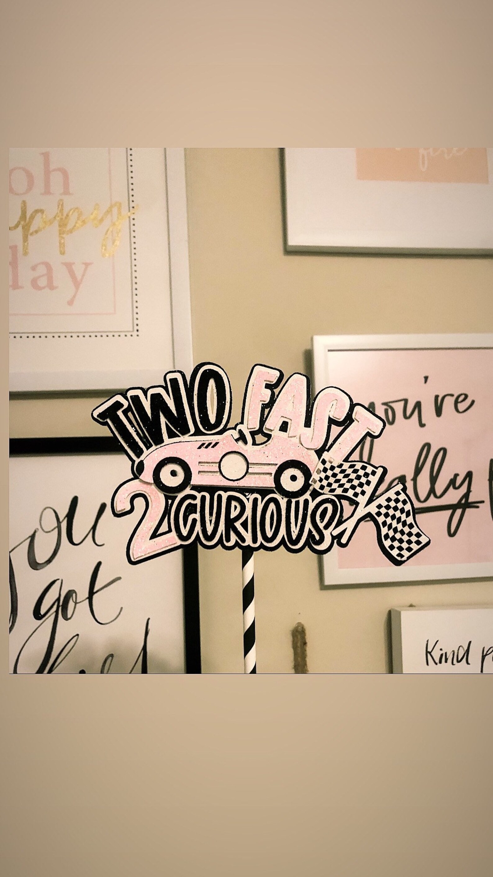 Two Fast 2 Curious Cake Topper Two Fast Cake Topper 2 Fast - Etsy