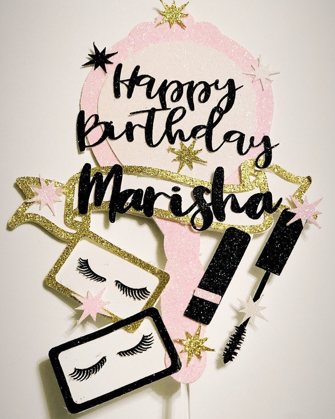 Eyelashes Cake Topper, Eyelash Cake Topper, Beauty Cake Topper, Makeup ...