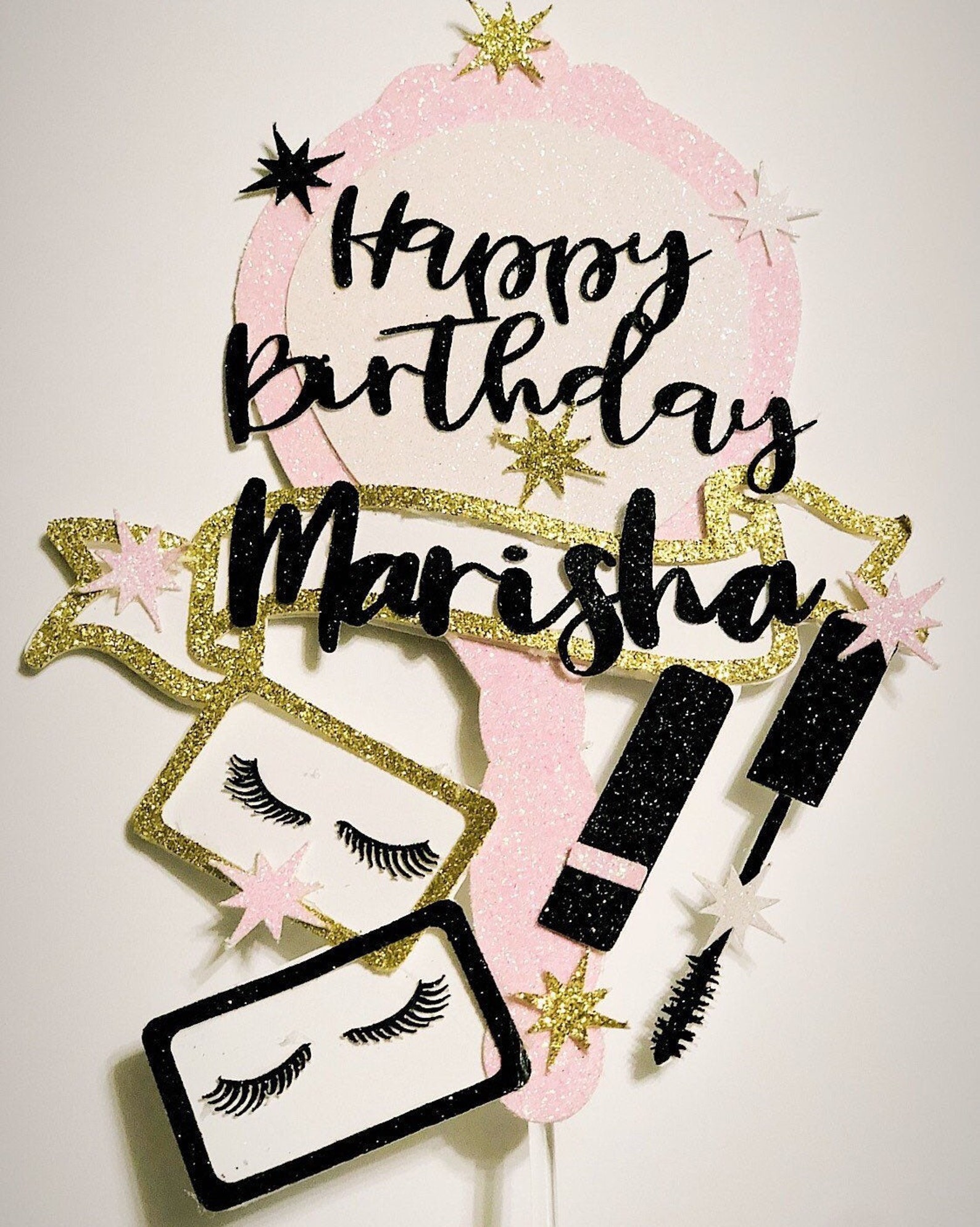 Eyelashes Cake Topper, Eyelash Cake Topper, Beauty Cake Topper, Makeup ...