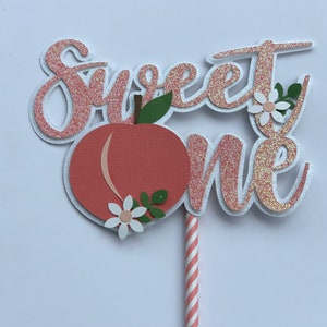 One Sweet Peach Cake Topper, Peach Cake Topper, Sweet One Cake Topper ...