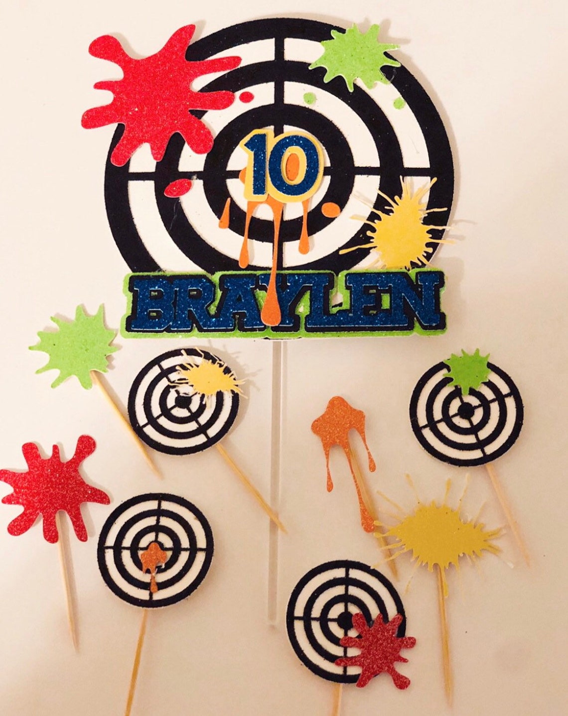 Paintball Cake Topper Paintball Birthday Party Paintball - Etsy