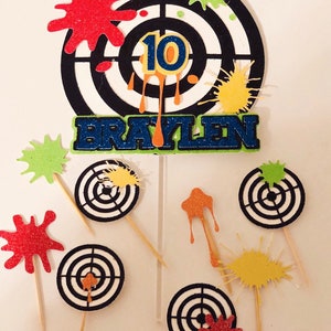 Paintball Cake Topper, Paintball Birthday Party, Paintball Party ...
