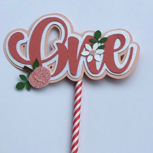 One Sweet Peach Cake Topper, Peach Cake Topper, Sweet One Cake Topper ...