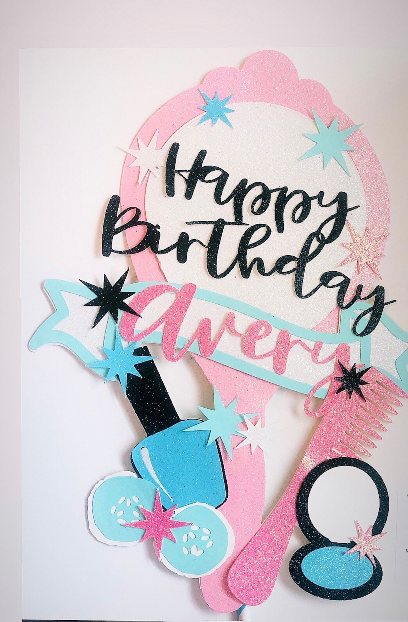 Eyelashes Cake Topper, Eyelash Cake Topper, Beauty Cake Topper, Makeup ...