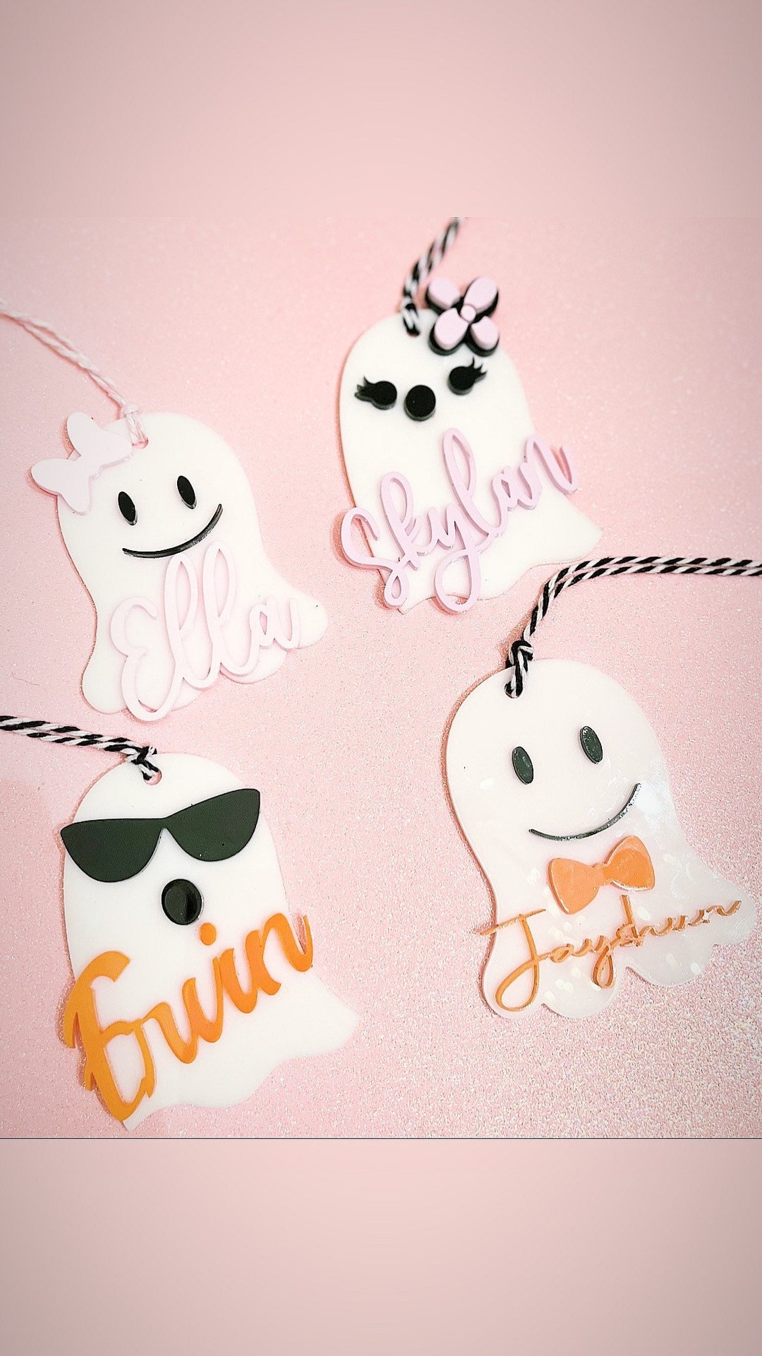 Halloween Basket Name Tags, Ghost Name Tags, Halloween Tags, Trick or ...