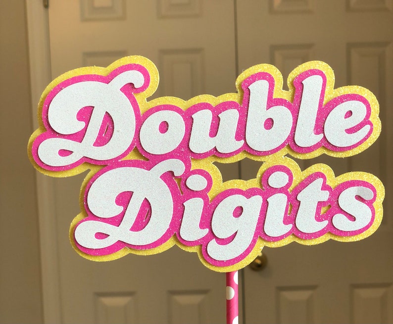 Double Digits Cake Topper Ten Year old cake topper tenth | Etsy