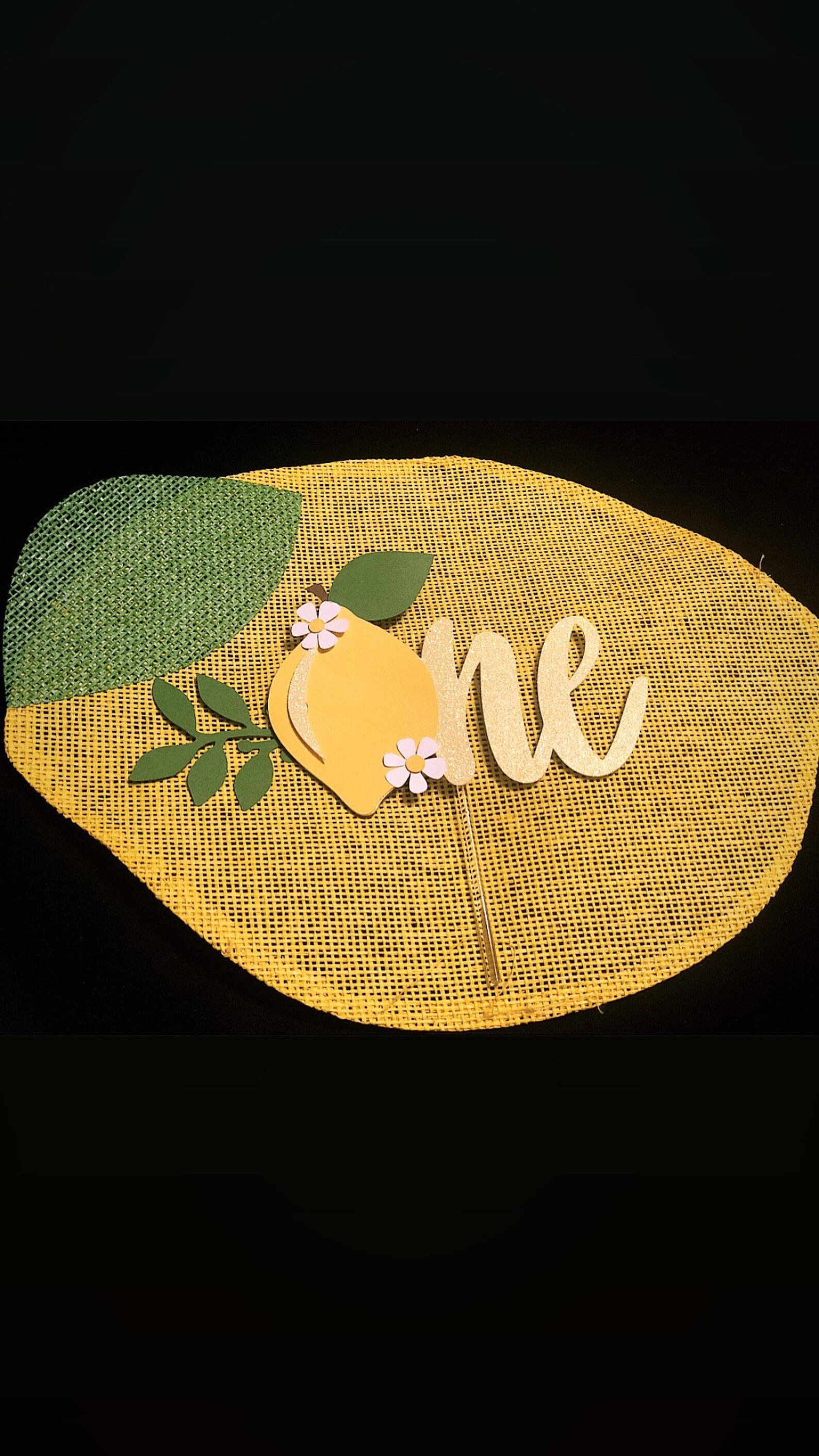 Lemon Cake Topper One Year Old Cake Topper Lemon Party | Etsy