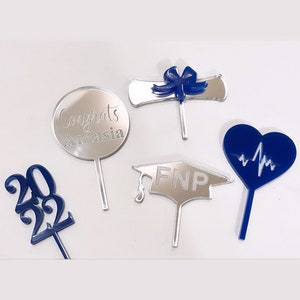 Graduation Cupcake Toppers, Graduation Acrylic Cupcake Toppers, Nurse ...