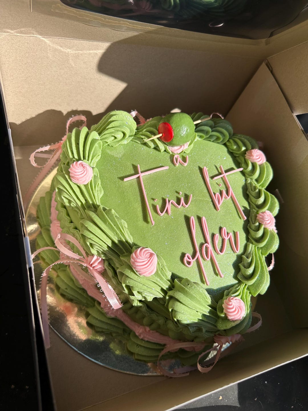 A Tini Bit Older Cake Charm, Martini Theme Cake Charm, Olive You Cake ...