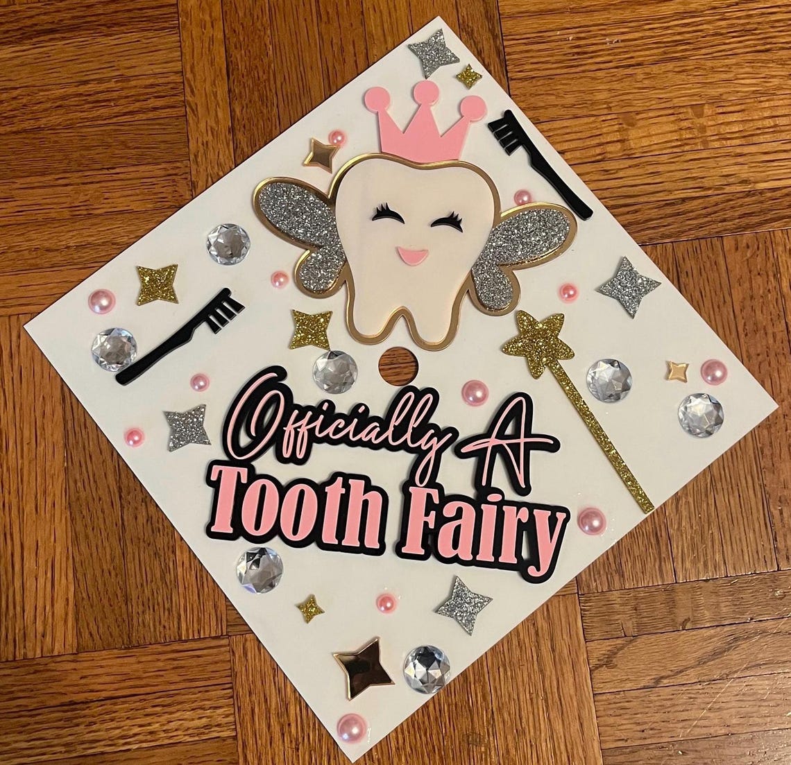 ACRYLIC Graduation Cap Topper, Dental Assistant, Officially a Tooth ...