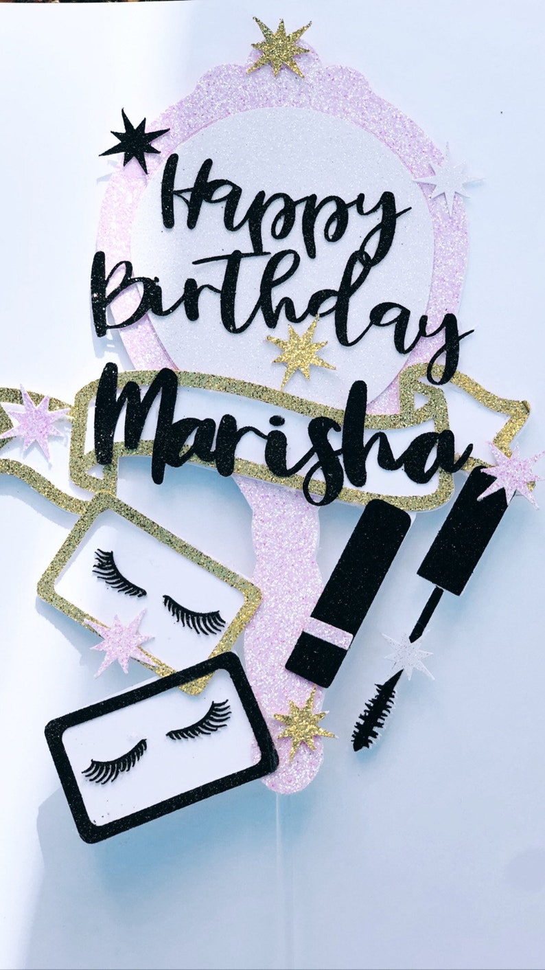 Eyelashes Cake Topper Eyelash Cake Topper Beauty Cake | Etsy