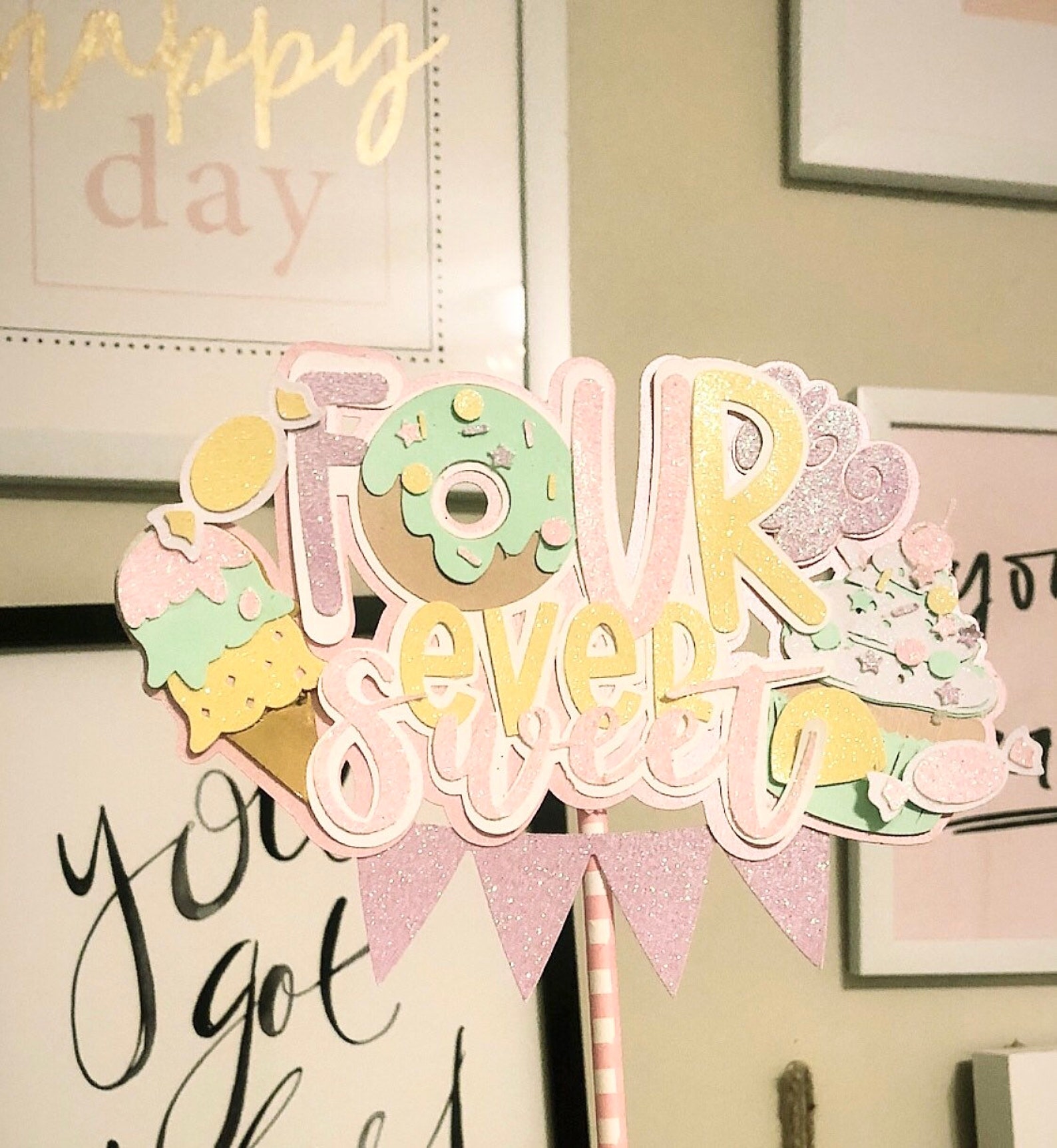 Four Ever Sweet Cake Topper 4 Ever Sweet Cake Topper - Etsy