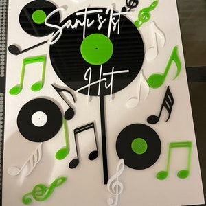 Music Cake Topper, Record Cake Topper, Vinyl Record Cake Topper ...