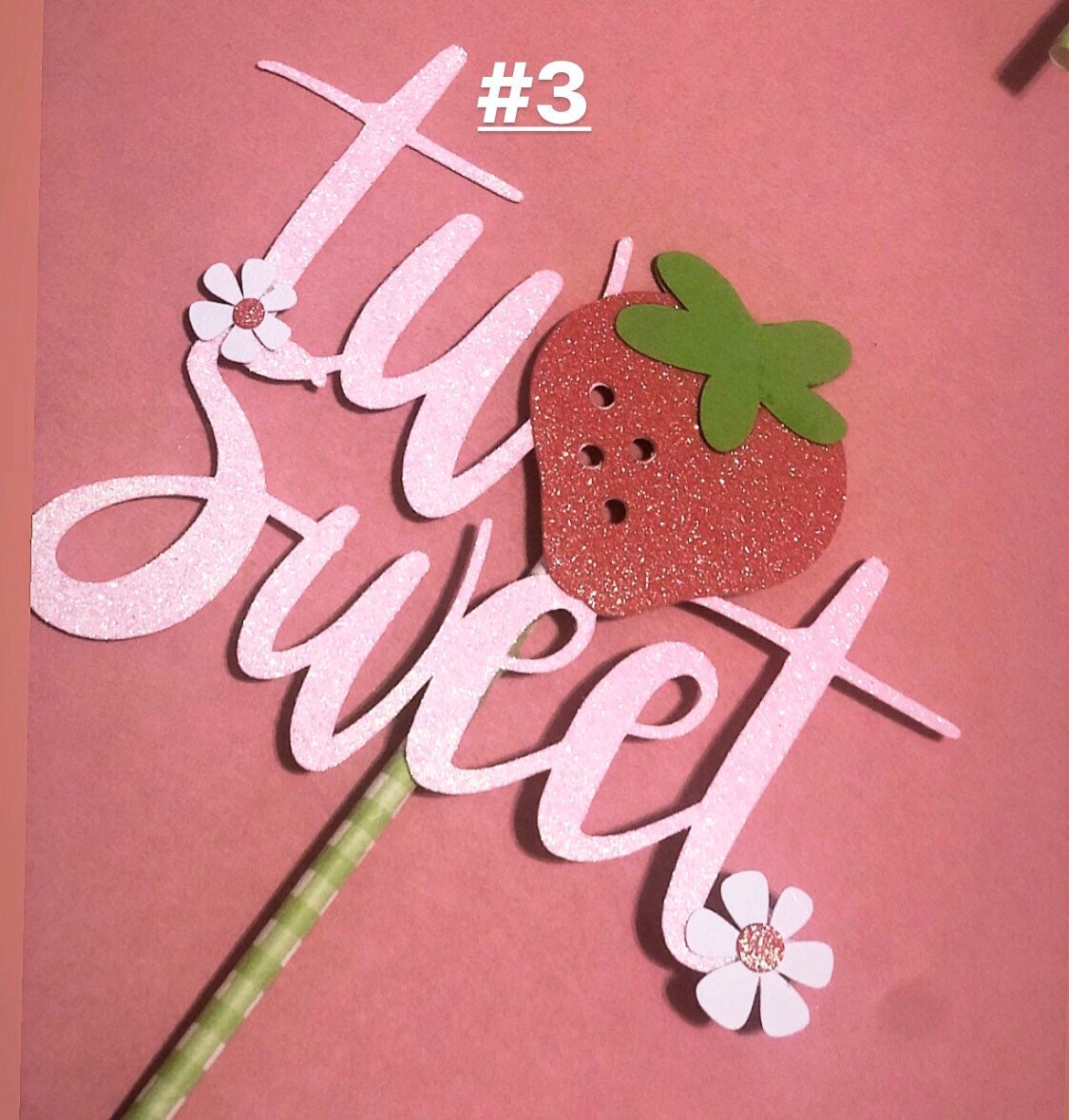 Strawberry Cake Topper, Strawberry Shortcake Cake Topper, Two Sweet ...