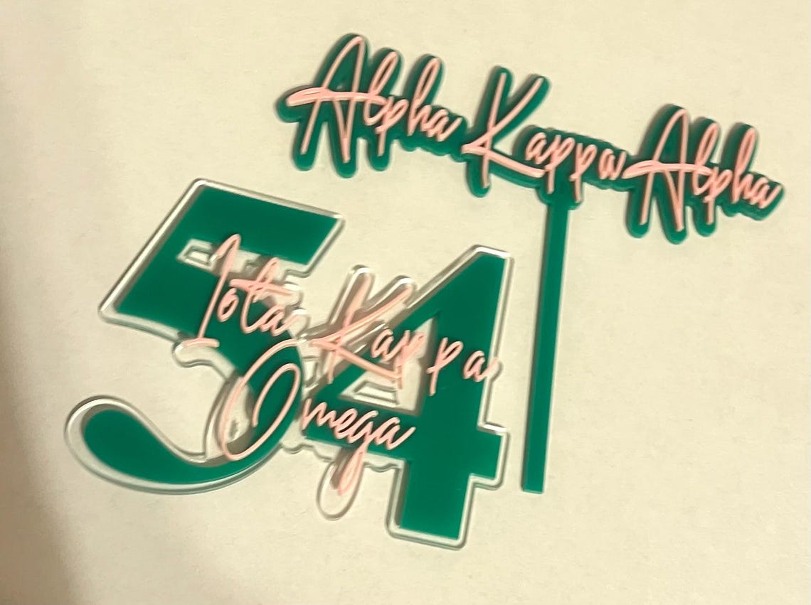 Aka Cake Topper, Alpha Kappa Alpha Cake Decor, Aka Anniversary Cake ...