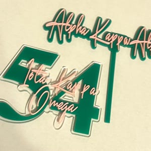 Aka Cake Topper, Alpha Kappa Alpha Cake Decor, Aka Anniversary Cake ...