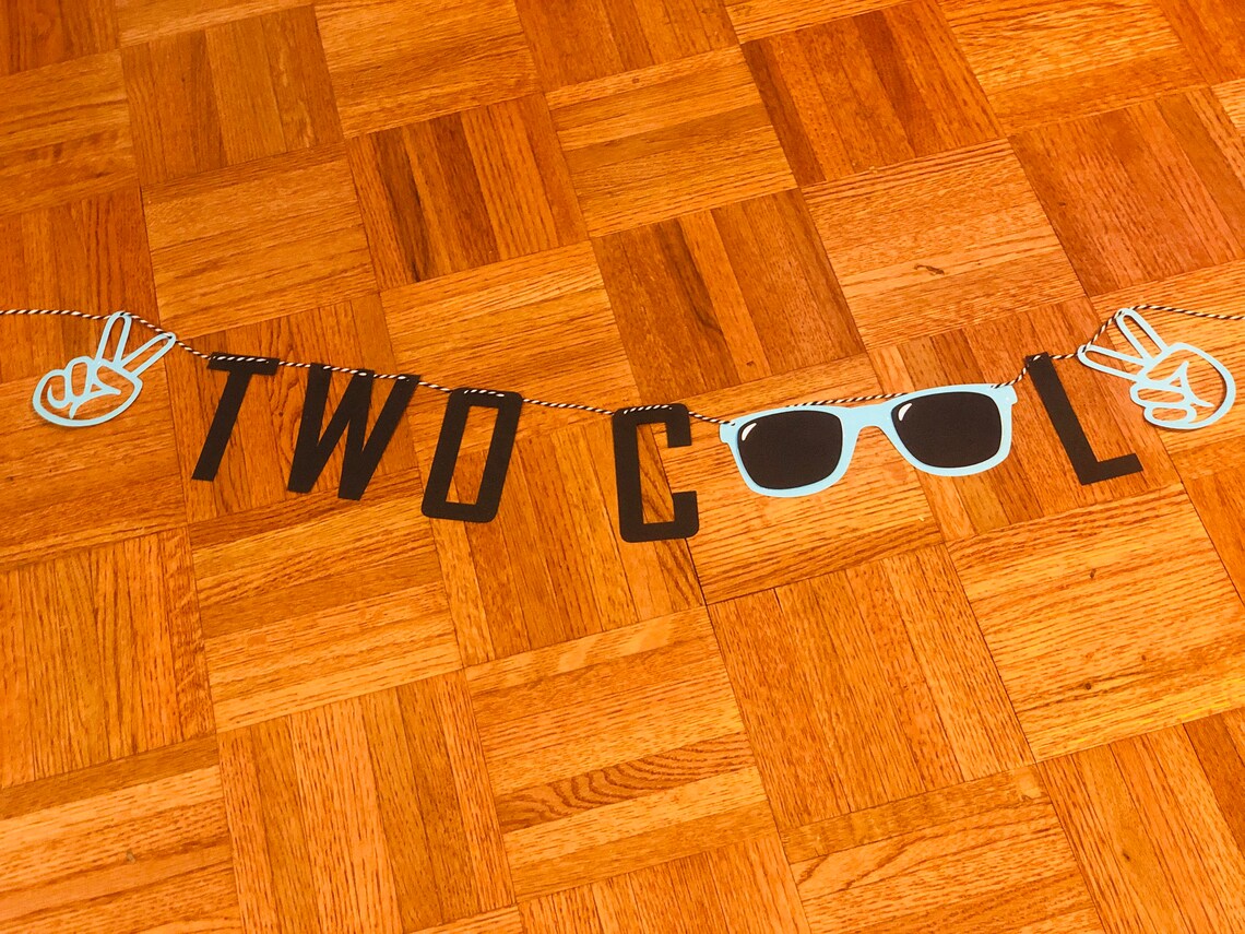Two Cool Cake Topper, Two Cool Banner, Two Cool Party, 2 Cool Cake ...
