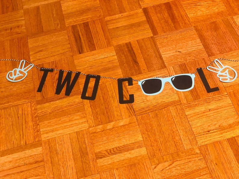 Two Cool Cake Topper, Two Cool Banner, Two Cool Party, 2 Cool Cake ...