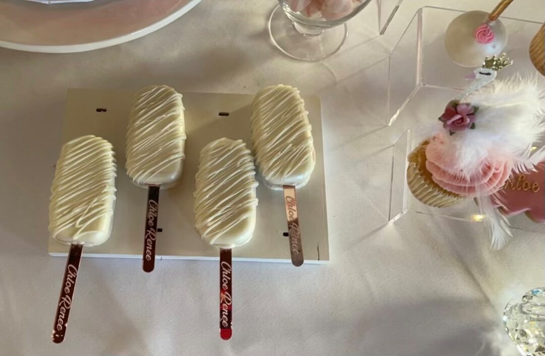 Engraved Custom Cakesicle Sticks,acrylic Popsicle Sticks, Engraved ...