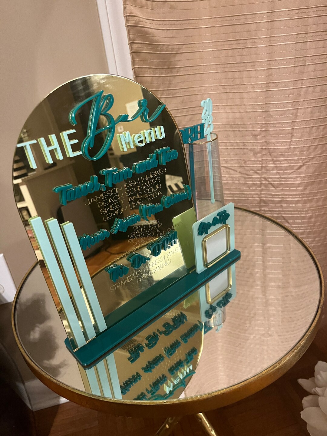 Acrylic Wedding Bar Menu, Acrylic Bar Menu, Drink Menu, Bar Menu ...
