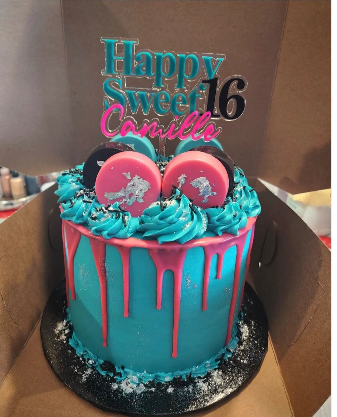 Sweet 16 Acrylic Cake Topper Sweet 16 Cake Topper Sweet Sixteen Decor Sweet 16 Acrylic Cake Topper Sweet 16 Cake Topper Sweet Sixteen Decor