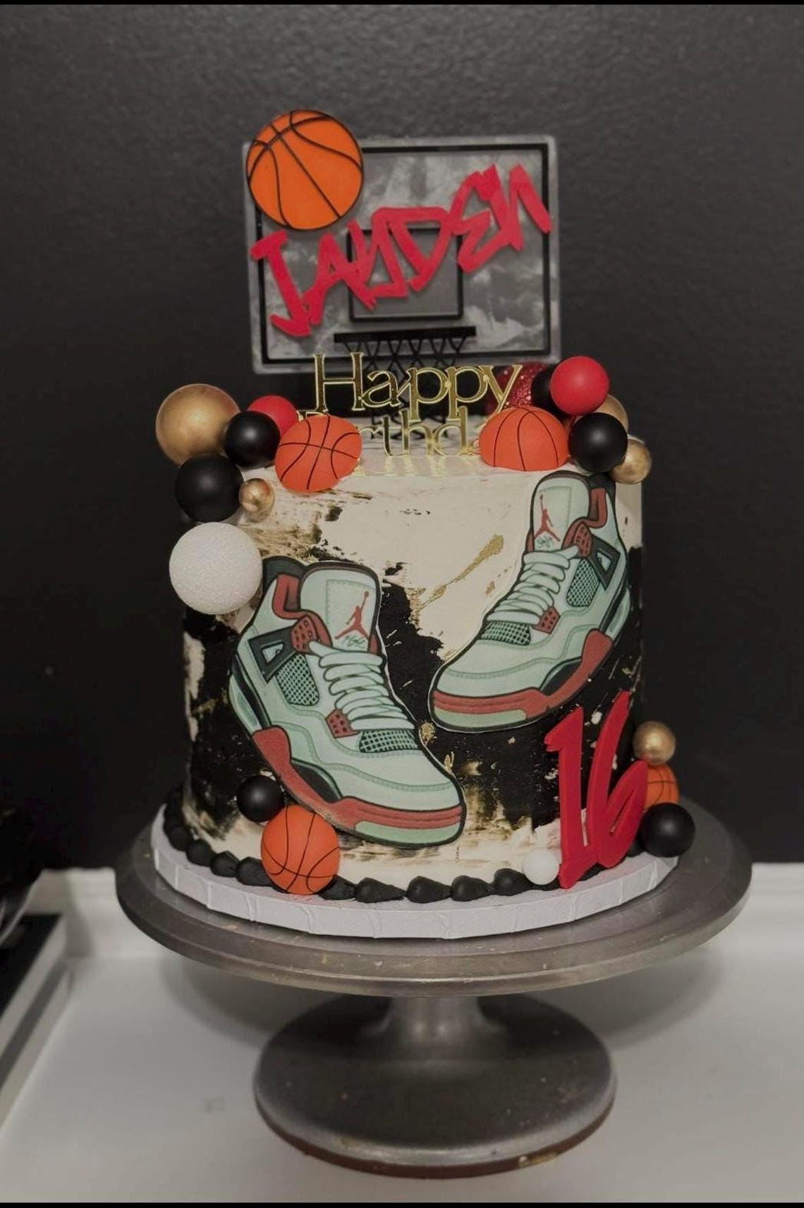 Basketball Cake Topper, Acrylic Basketball Cake Topper, Basketball ...