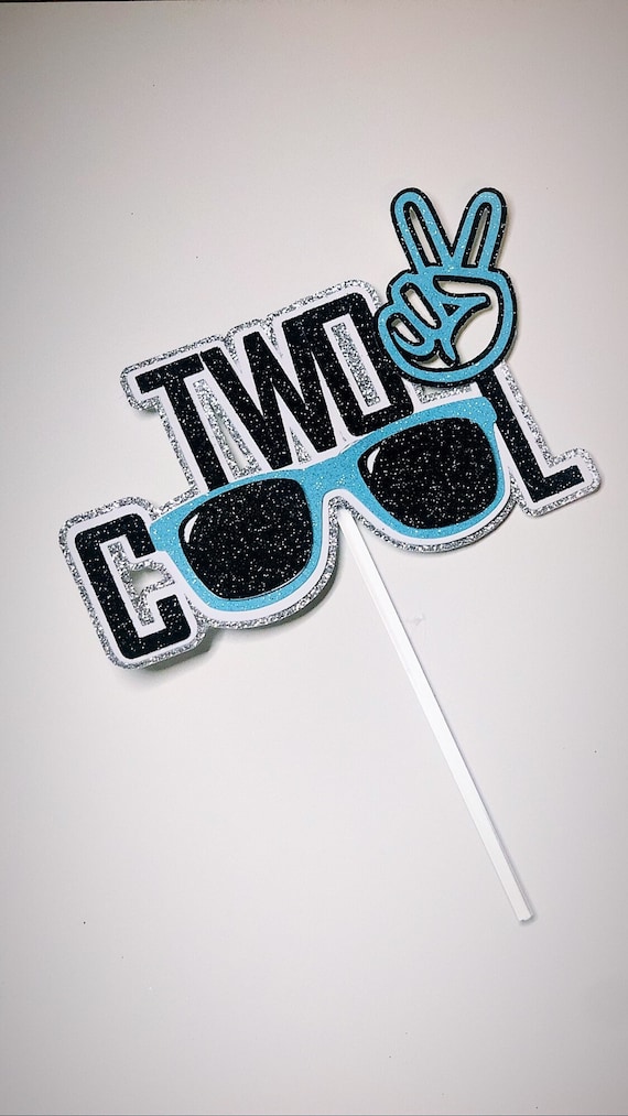 Two Cool Cake Topper Two Cool Banner Two Cool Party 2 Cool - Etsy