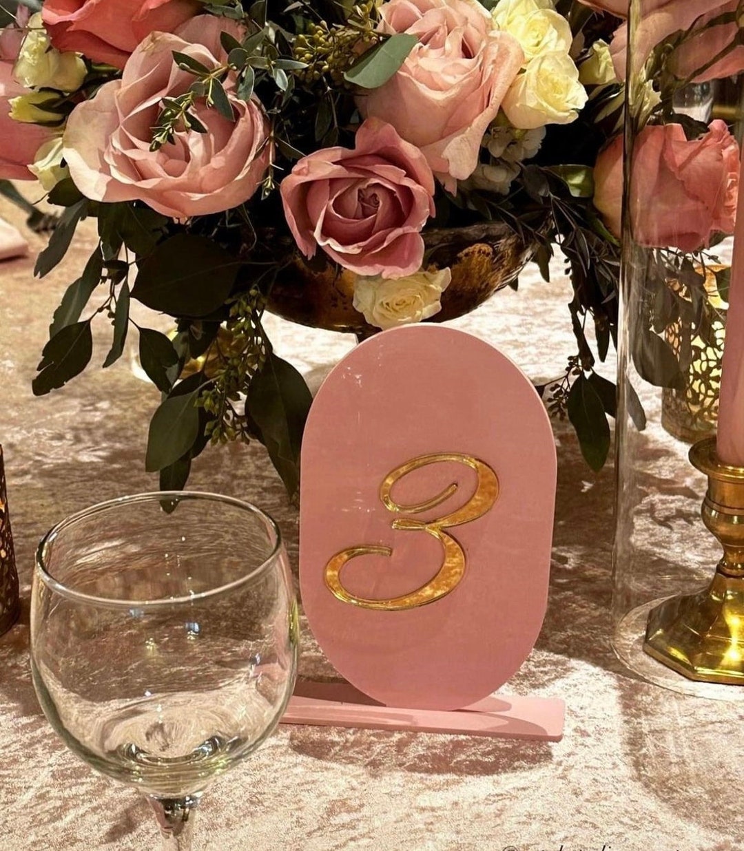 Oval Acrylic Wedding Table Numbers, Acrylic Table Number Centerpieces ...