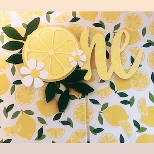 Lemon Cake Topper, One Year Old Cake Topper, Lemon Party, Lemon Theme ...