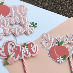One Sweet Peach Cake Topper, Peach Cake Topper, Sweet One Cake Topper ...