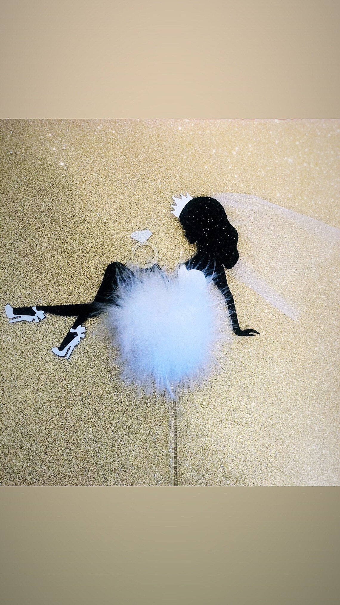 Bridal Shower Sitting Lady Cake Topper Bridal Shower Cake - Etsy