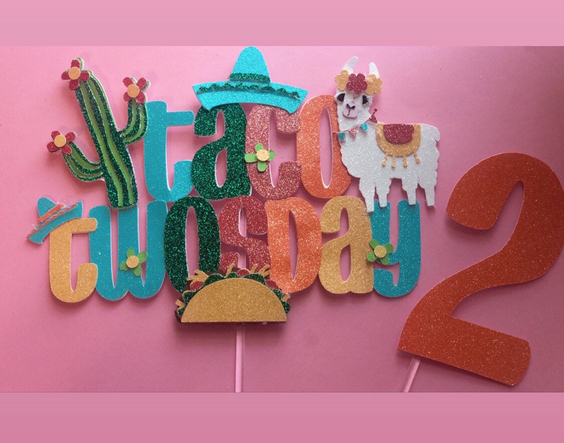 Taco Twosday Cake Topper Taco Tuesday Cake Topper Taco Cake | Etsy