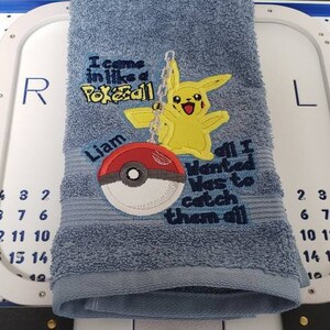 Pikachu Bath Towel Pokémon Towel Set Personalized Towel Set | Etsy