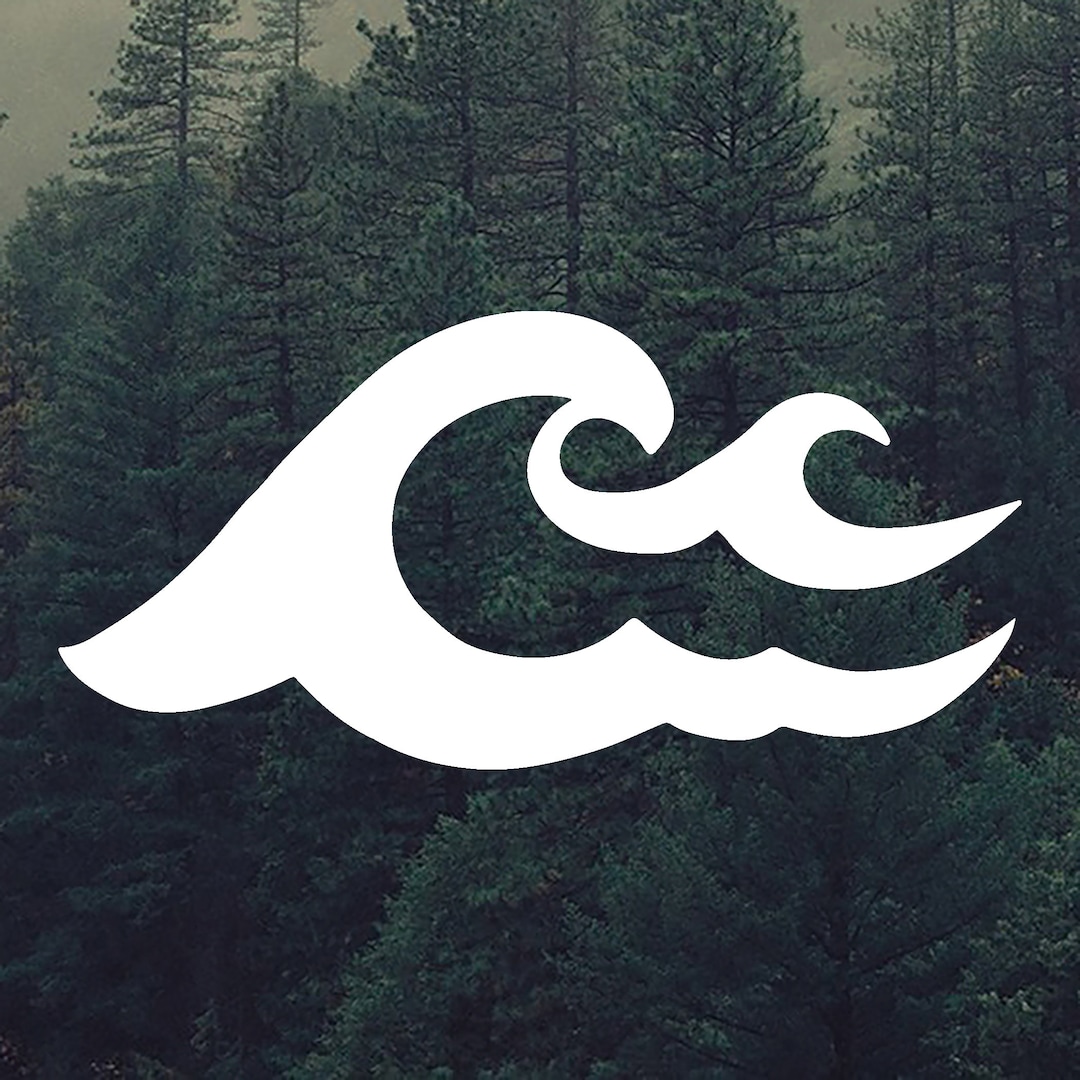 Waves Vinyl Decal - Wave Sticker - Ocean Waves Decal - Etsy