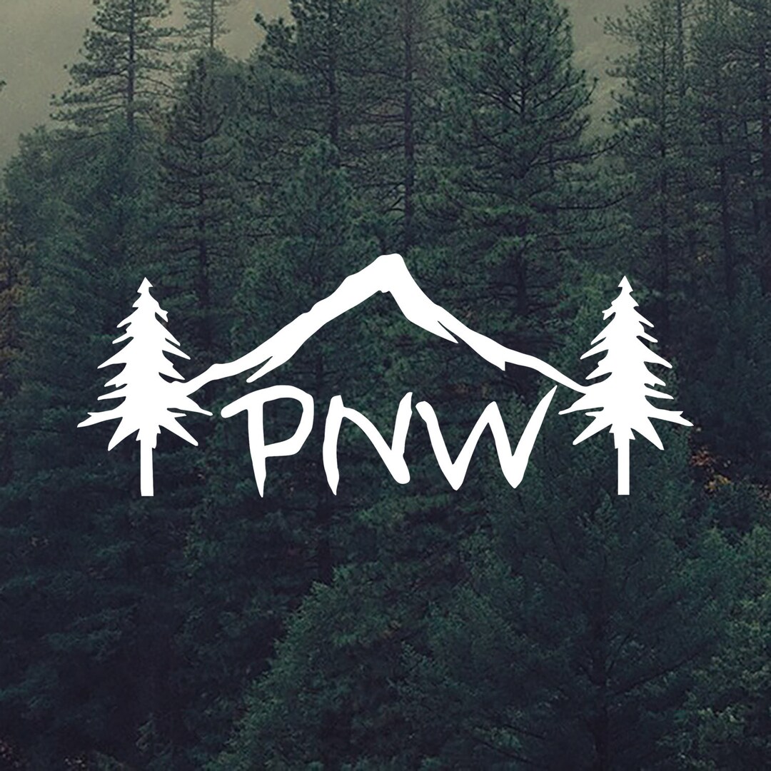PNW Vinyl Decals Mt Hood Trees Pacific Northwest Pacificnwild - Etsy
