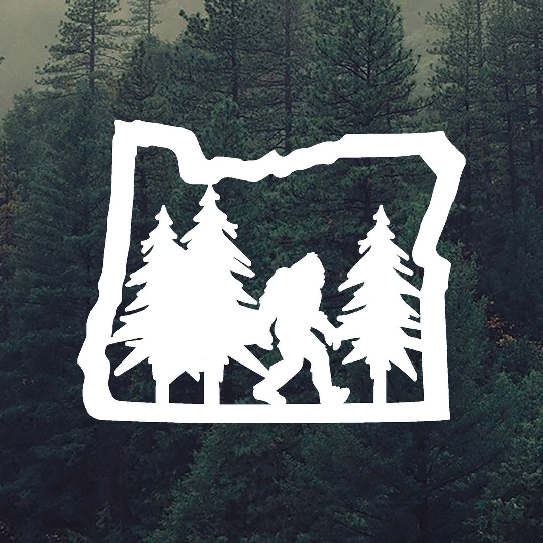 Sasquatch in Oregon Vinyl Decal - Big Foot Bumper Sticker - Variety of ...