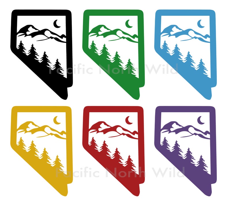 Nevada Vinyl Decal Nevada State Sticker - Etsy