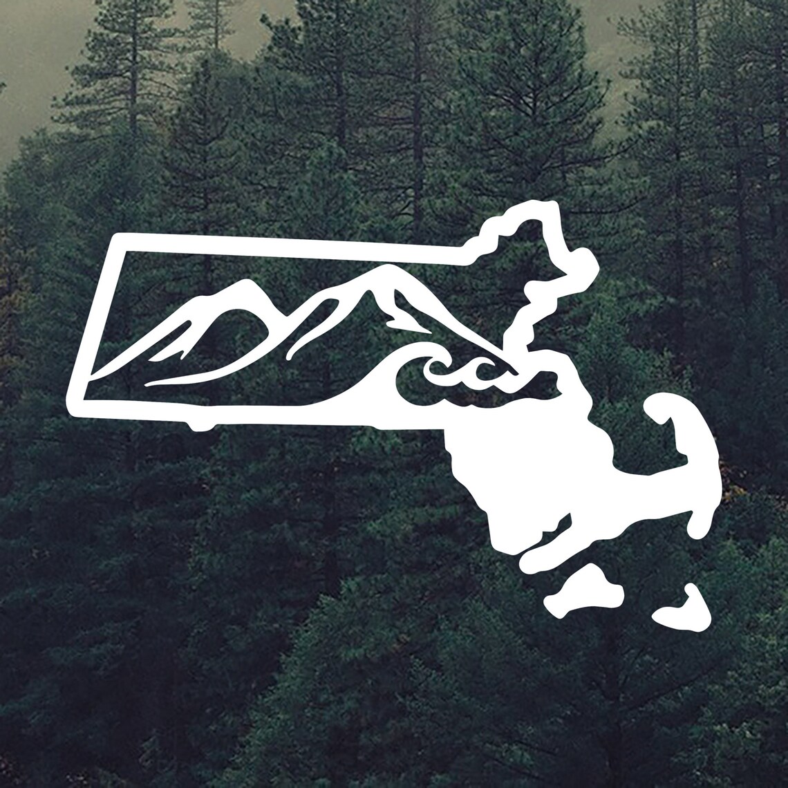 Massachusetts State Decal Vinyl Decal Sticker | Etsy