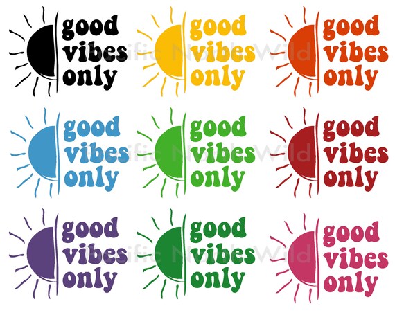 Good Vibes Only Laptop Sticker Peace Good Vibes Tumbler Tablet Decal ...