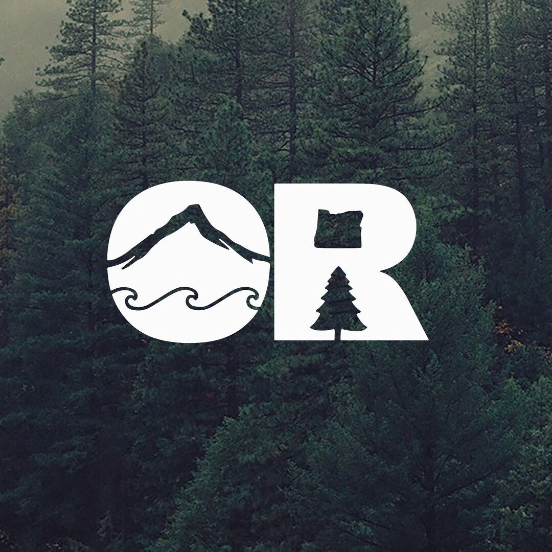 Oregon Vinyl Decal OR Decals Oregon Bumper Sticker - Etsy