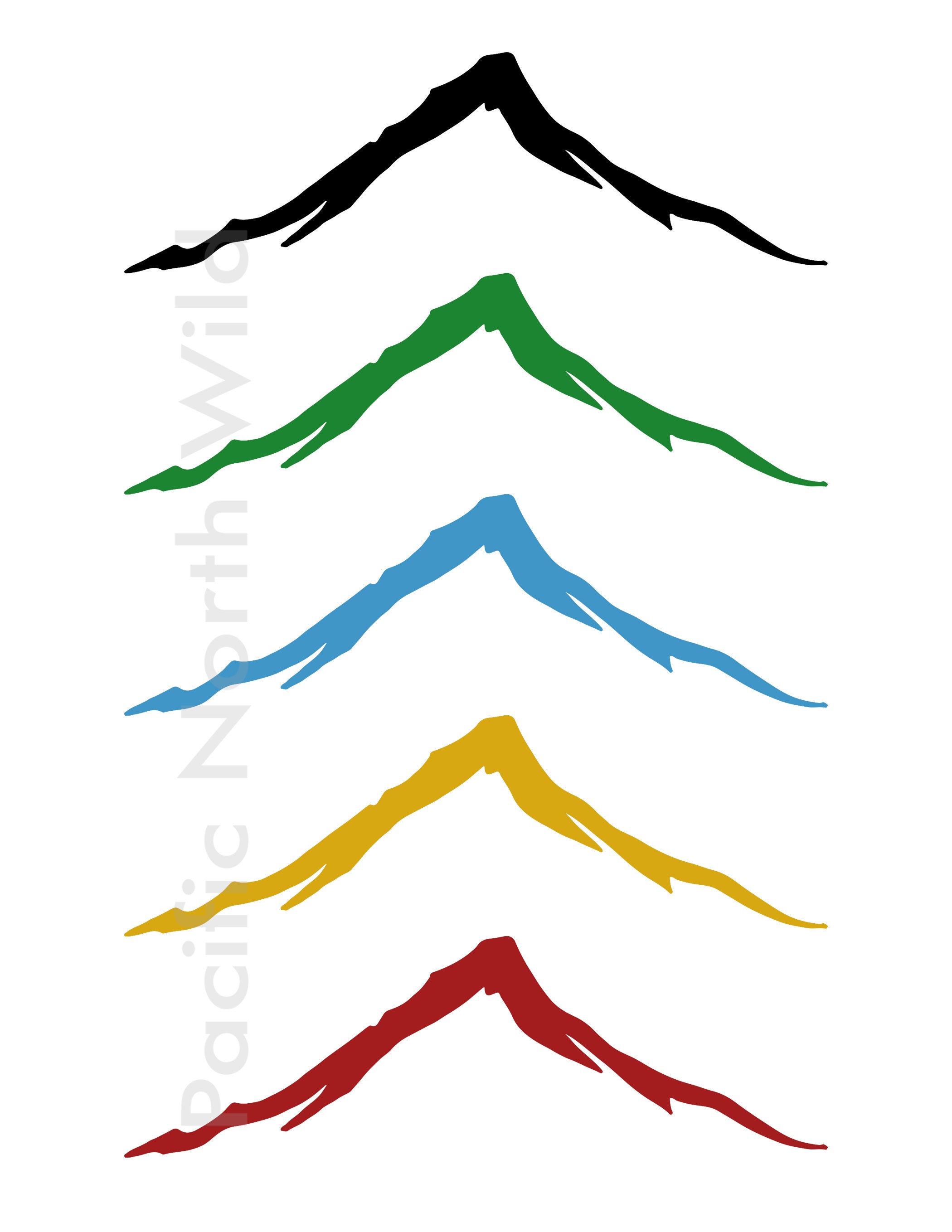 Mount Hood Vinyl Decal Mt Hood Oregon Mountain Sticker - Etsy