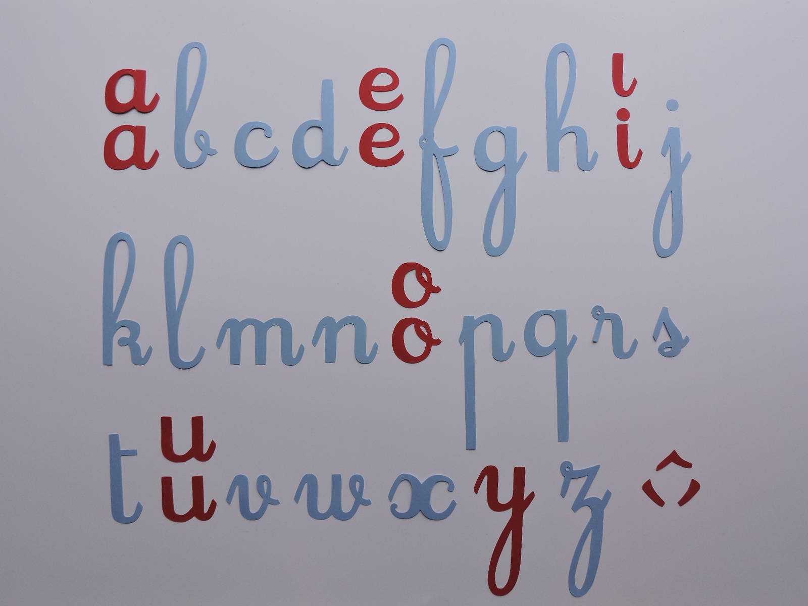 Cursive Alphabet That Attaches 155 Montessori Wooden Letters - Etsy