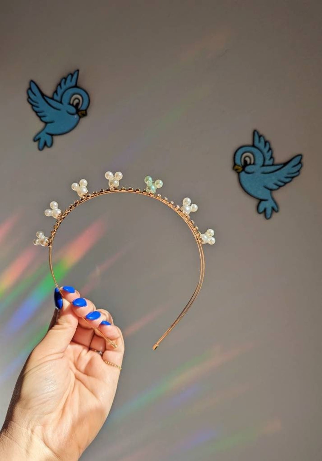 Rhinestone & Pearl Mickey Headband. Mickey Ear Headband. Minnie Ear ...