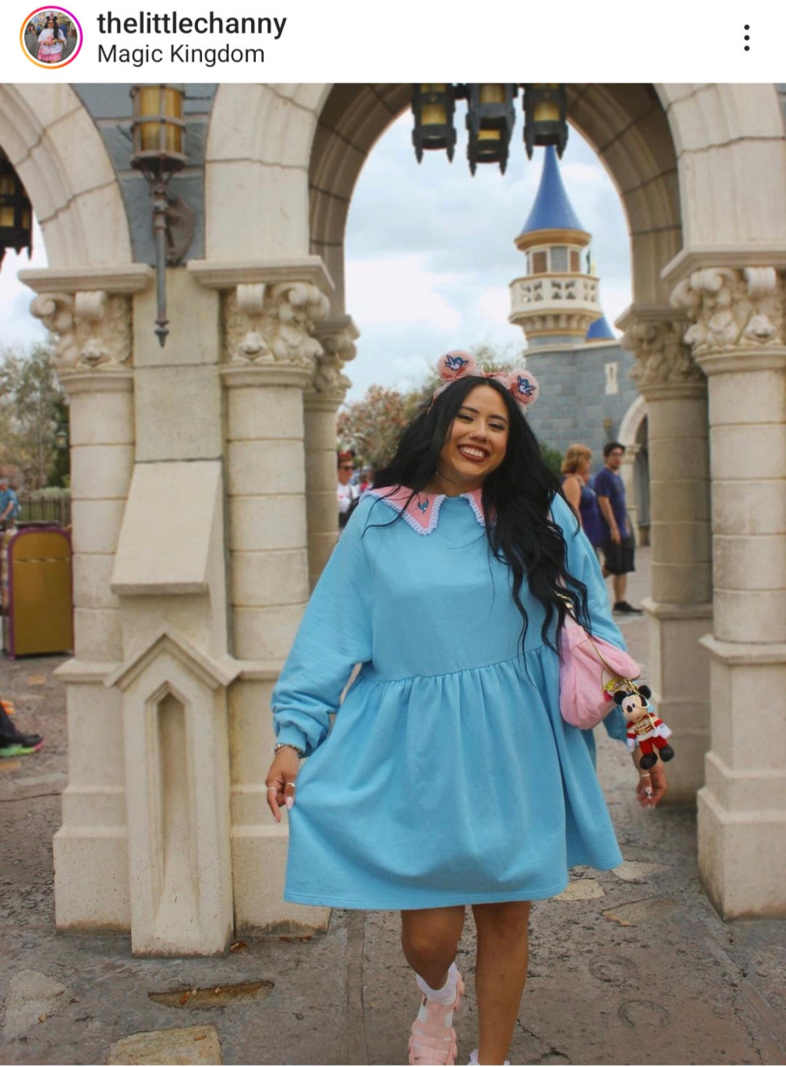 Cindy Inspired Blue Bird and Pearl Cottage Core Mickey Ears. Pearl ...