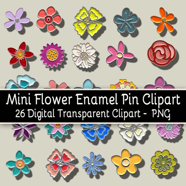 Flower Enamel Pin - Etsy