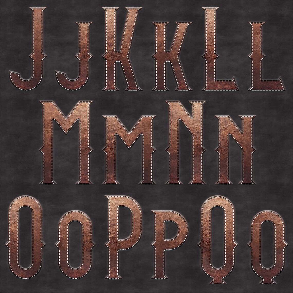 Western Leather Digital Scrapbooking Font 8 Desert Colors - Etsy