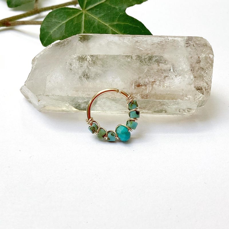 Turquoise Nose Ring - Etsy