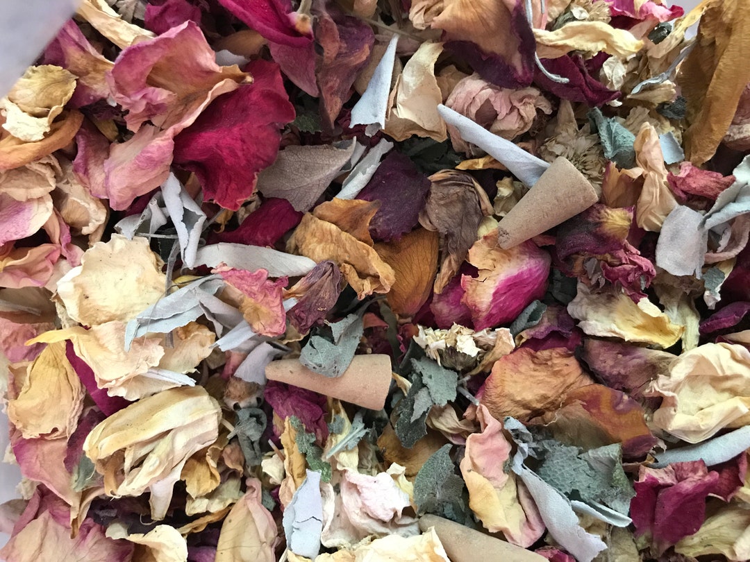 Rose Sage Sachet With Abalone Shell Bowl: Aromatic Room Refreshener - Etsy