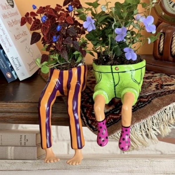 Leg Ceramic Planter - Etsy UK